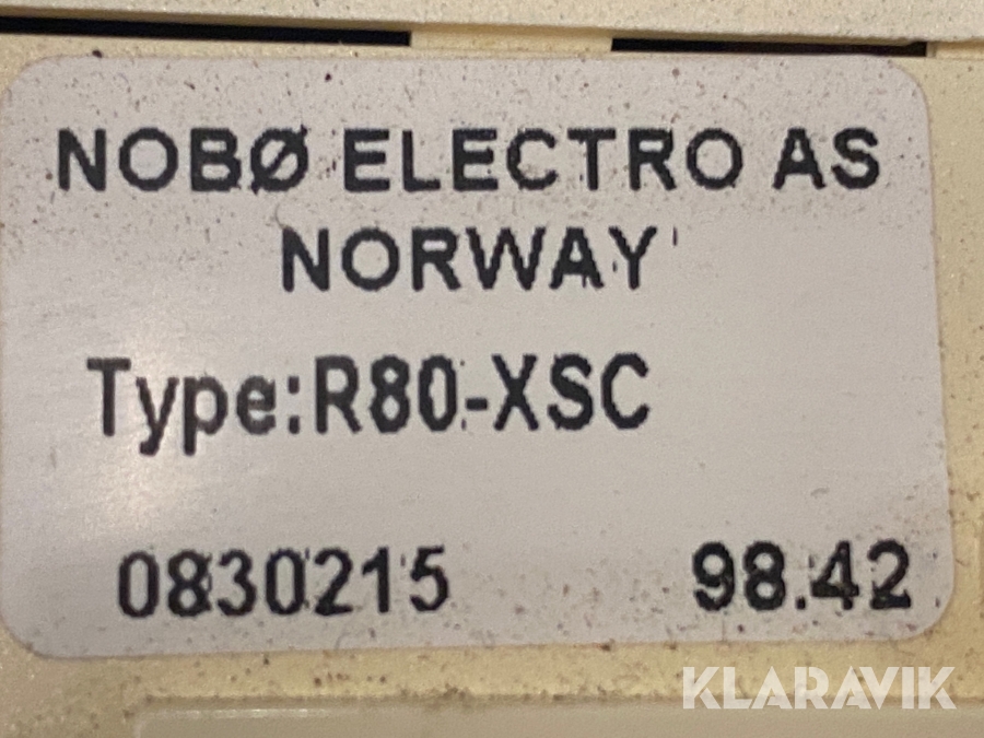 Luftvärme Element Nobö Electro AS R80-XSC, Bjuv, Klaravik