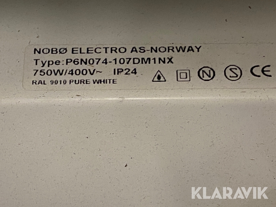 Luftvärme Element Nobö Electro AS R80-XSC, Bjuv, Klaravik