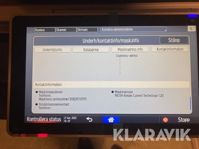 Multifunktionsskrivare (NY) Nashuatec IM C2000, Stockholm, K