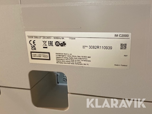 Multifunktionsskrivare (NY) Nashuatec IM C2000, Stockholm, K