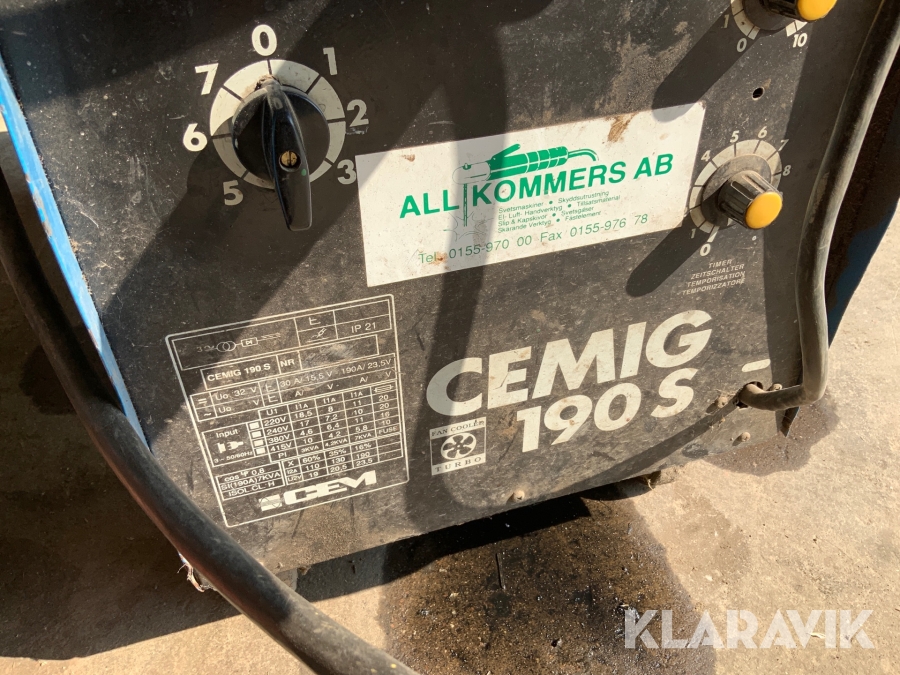 Svetsar Mig och Gas CEM, Eskilstuna, Klaravik auktioner