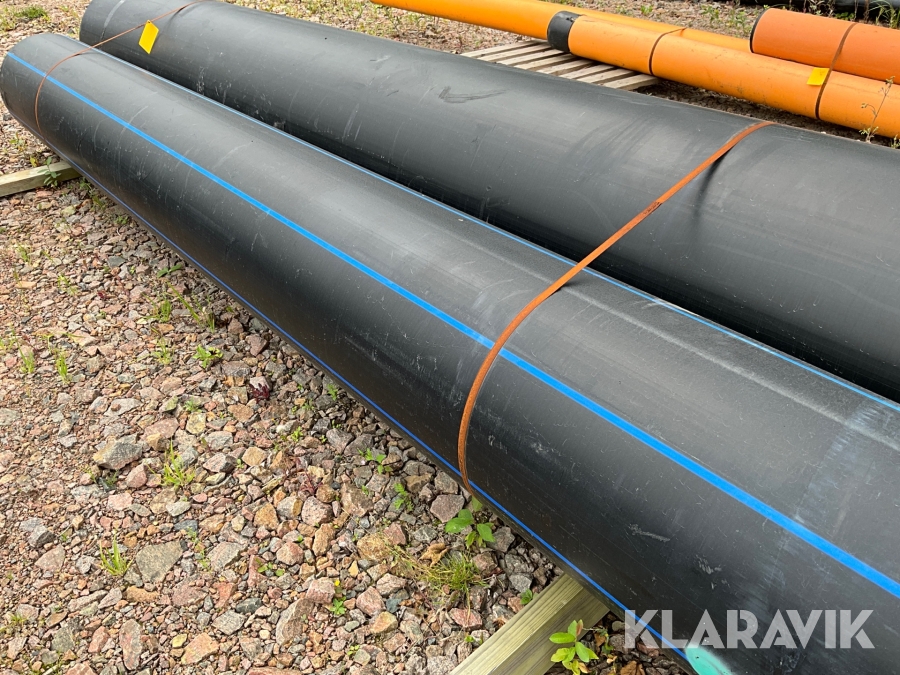 Tryckrör Pipelife PE100 SDR17 - Svart med blå stripe, Helsin