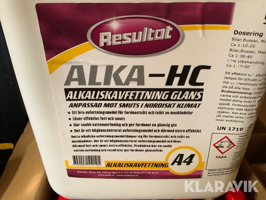 Olja, fettpatroner och Heavy clean tvättmedel, Södertälje, K