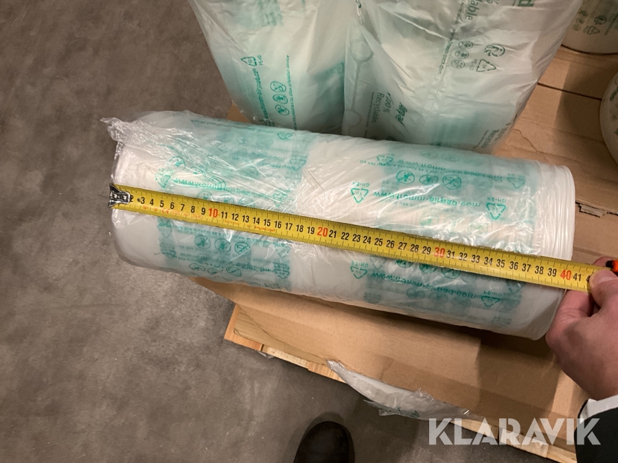 Förpackningsmaterial Airpad-film, Eskilstuna, Klaravik aukti