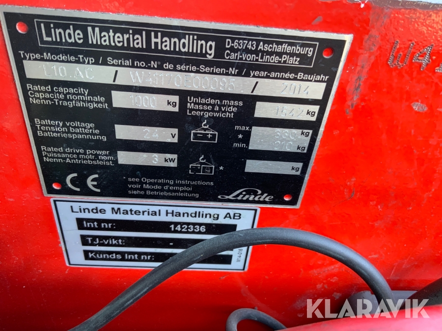 Ledstaplare Linde L10 AC