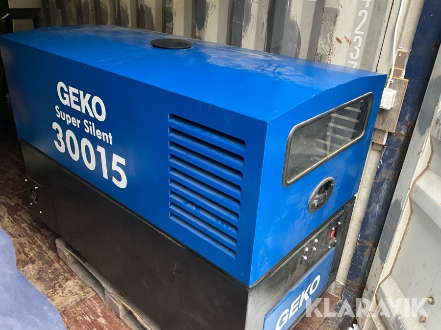 Generator Geko Super silent 30015, Södertälje, Klaravik aukt