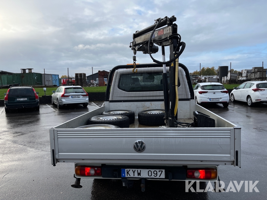 Flakbil med kran Volkswagen Transporter, Motala, Klaravik au