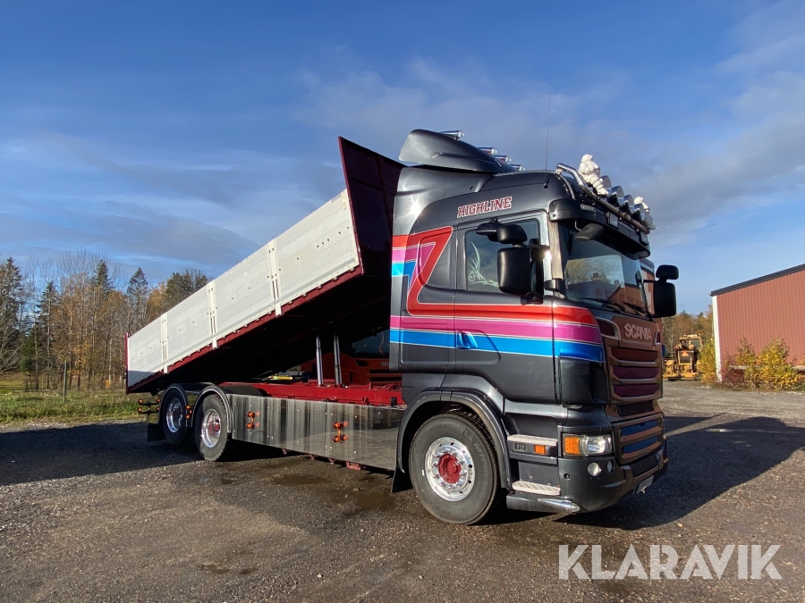 Tippbil Scania R560 6X2, Norrtälje, Klaravik auktioner