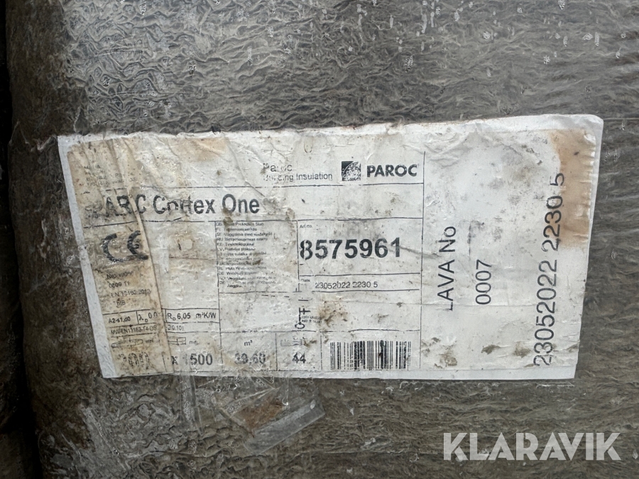 Vindskyddsskiva Paroc Cortex One, Sjöbo, Klaravik auktioner