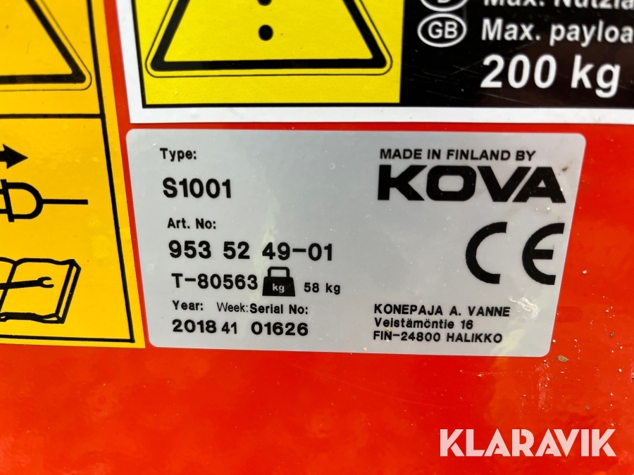 Saltspridare Husqvarna Kova S1001, Lund, Klaravik auktioner