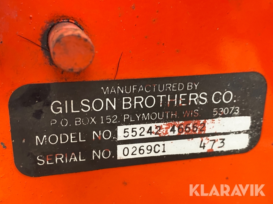 Klaravik Auktioner | Snöslunga Gilson Brothers Co 55242 46662