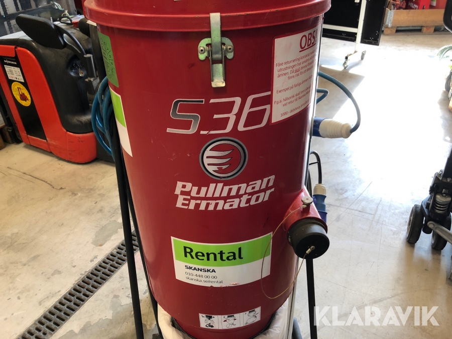 Klaravik Auktioner | Stoftavskiljare Pullman ermator S36