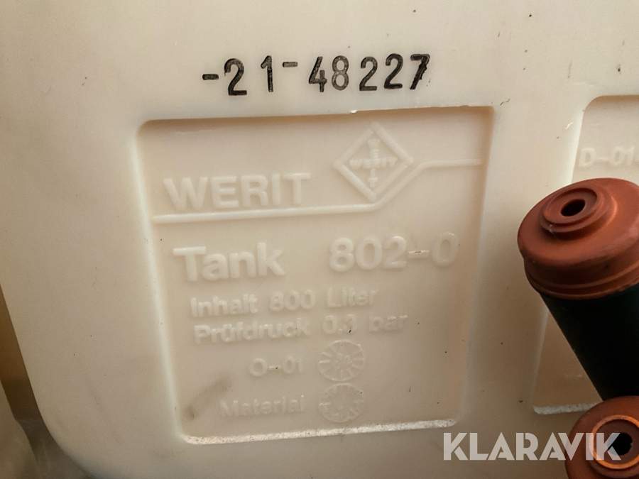 Dieseltankar Werit 800 liter, Ystad, Klaravik auktioner