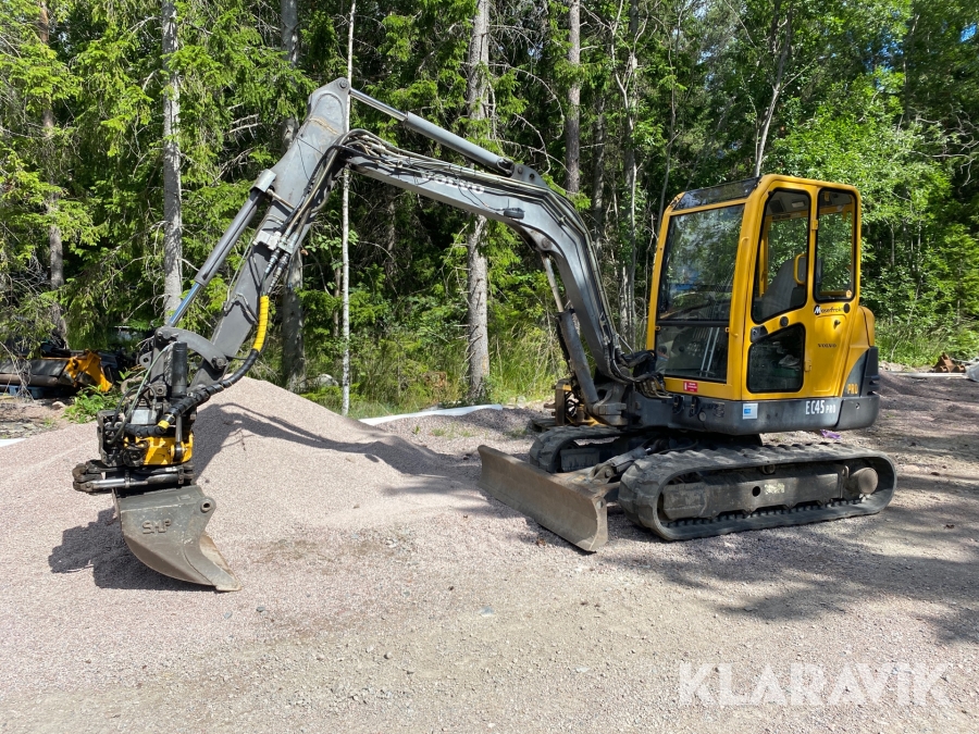 Grävmaskin Volvo EC45 PRO, Gävle, Klaravik auktioner
