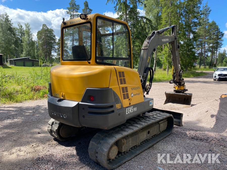 Grävmaskin Volvo EC45 PRO, Gävle, Klaravik auktioner