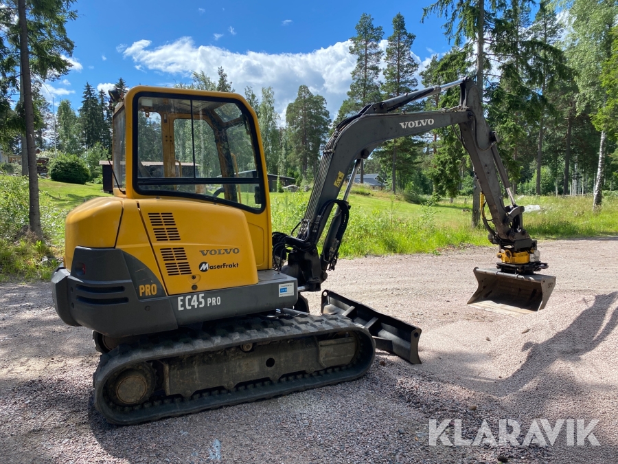 Grävmaskin Volvo EC45 PRO, Gävle, Klaravik auktioner