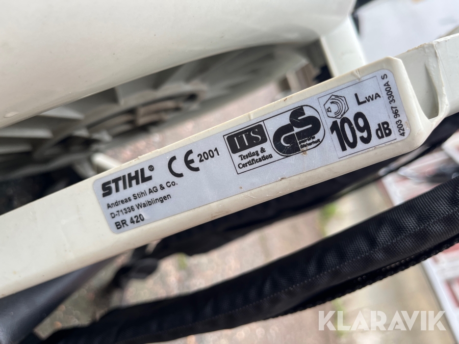 Lövblås Stihl BR420, Österåker, Klaravik auktioner