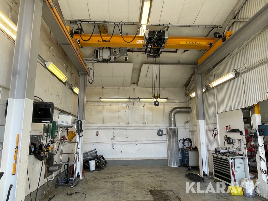 Traverskran radiostyrd Konecranes 31-5954, Knivsta, Klaravik