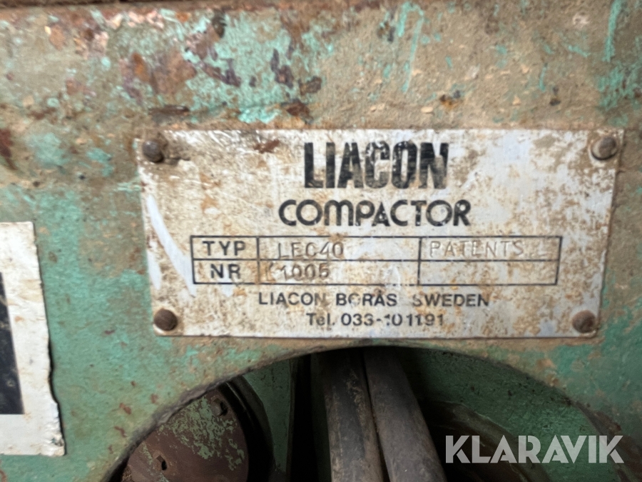 Hydraulisk markvibrator Liacon LEV40, Perstorp, Klaravik auk
