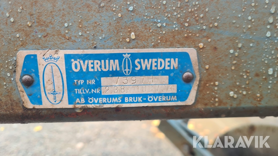 Växelplog Överum V397H, Karlskoga, Klaravik auktioner