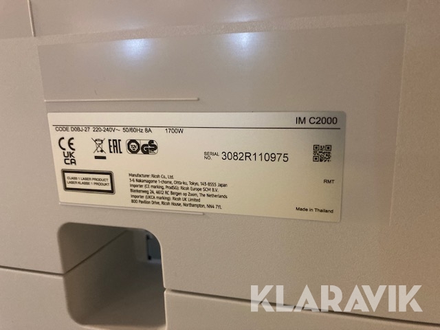 Multifunktionsskrivare (NY) Nashuatec IM C2000, Stockholm, K