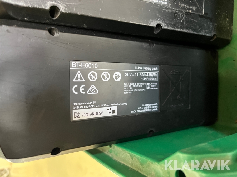Cykelbatteri Shimano, Lund, Klaravik auktioner