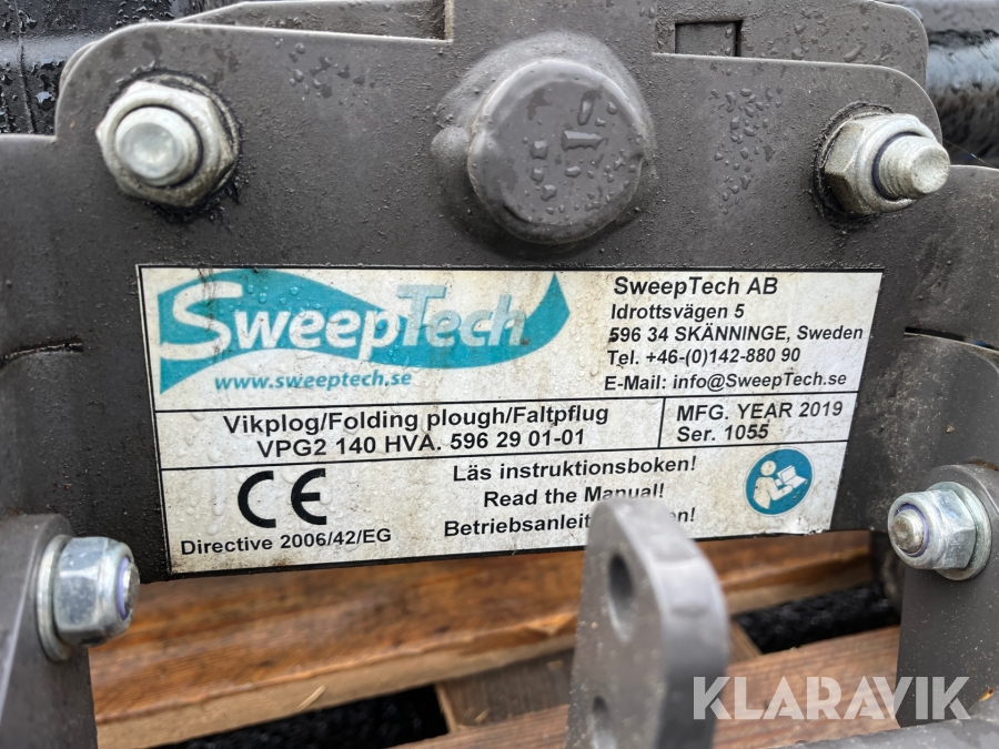 Vikplog till gräsklippare SweepTech VPG2 140, Falköping, Kla