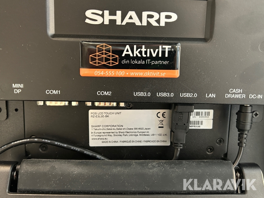 Kassasystem Sharp RZ-E3L5E-BK, Karlstad, Klaravik auktioner