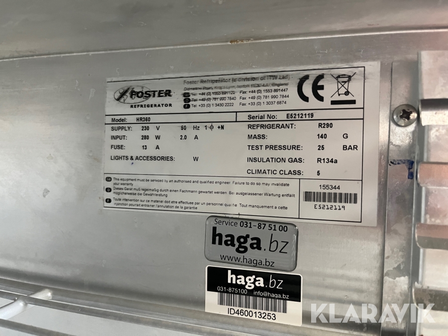 Rostfri bänk Foster HR360, Staffanstorp, Klaravik auktioner