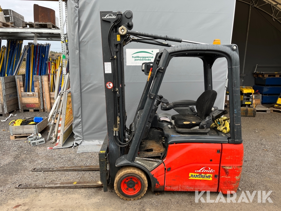 Motviktstruck Linde E16C-01, Täby, Klaravik auktioner