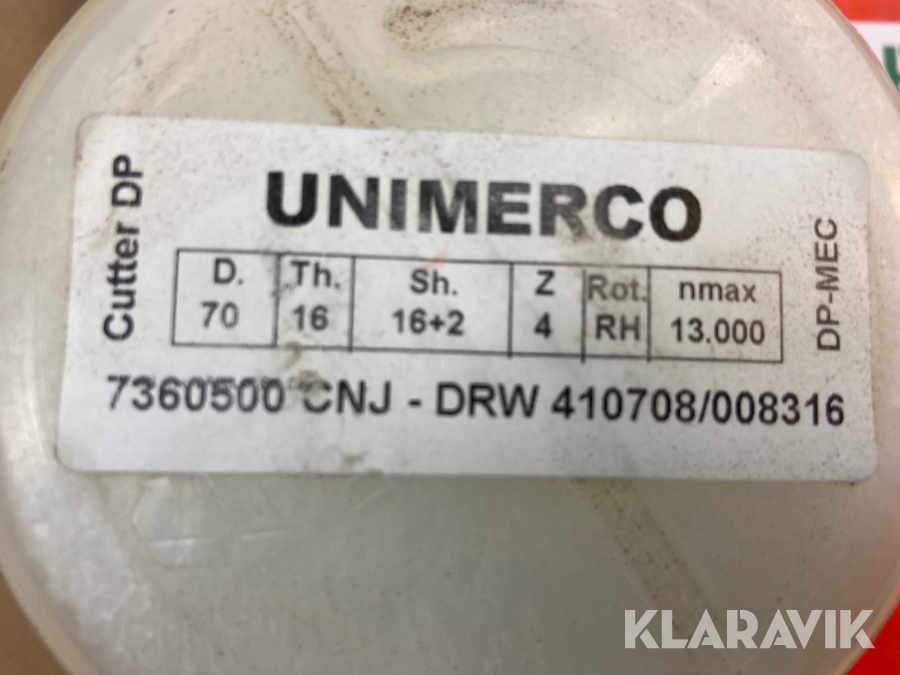 Klaravik Auktioner | Frässtål Unimerco 4 st