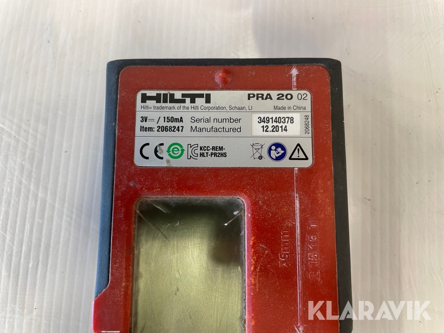 Laser och mottagare Hilti PR2-HS, PRA20, Svalöv, Klaravik a