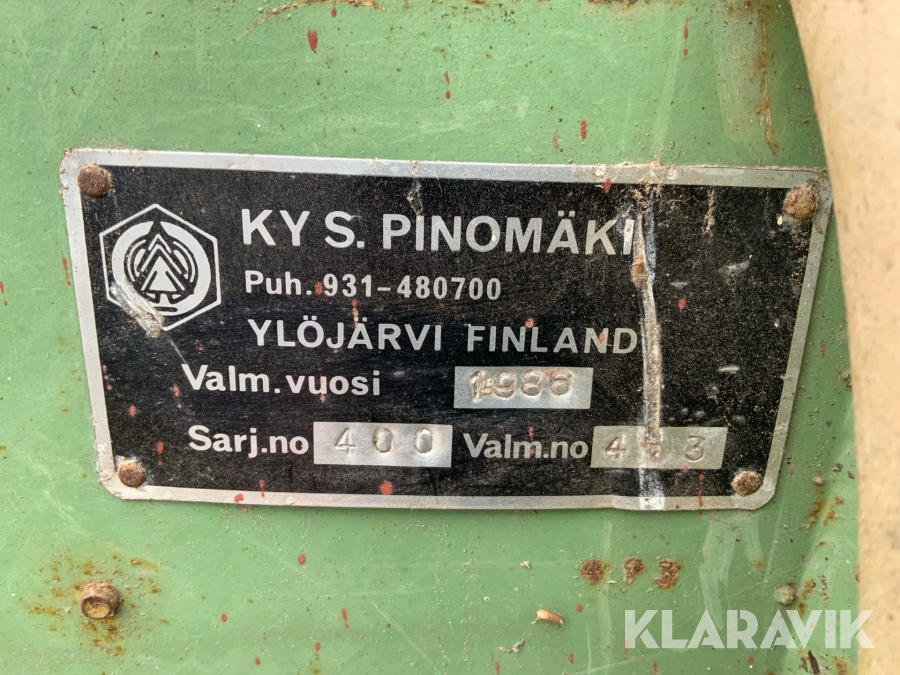 Processor Ky S Pinomäki Pika 45, Nyköping, Klaravik auktione