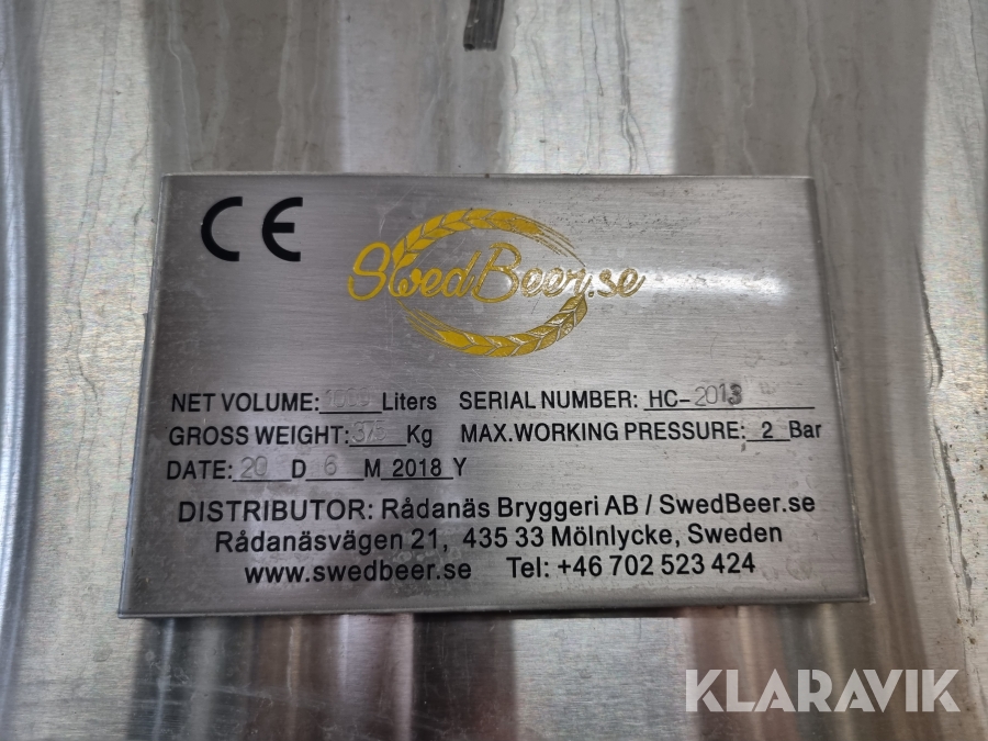 Jästankar Swedbeer, Strängnäs, Klaravik auktioner