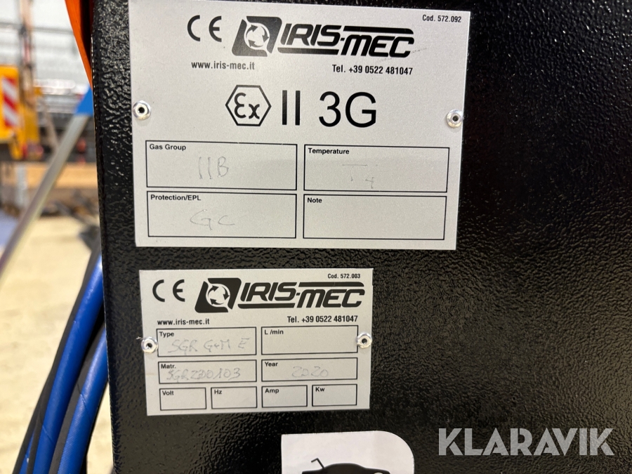 Fackla för rengöring av CNG Iris-mec SGR GME, Sundsvall, Kla