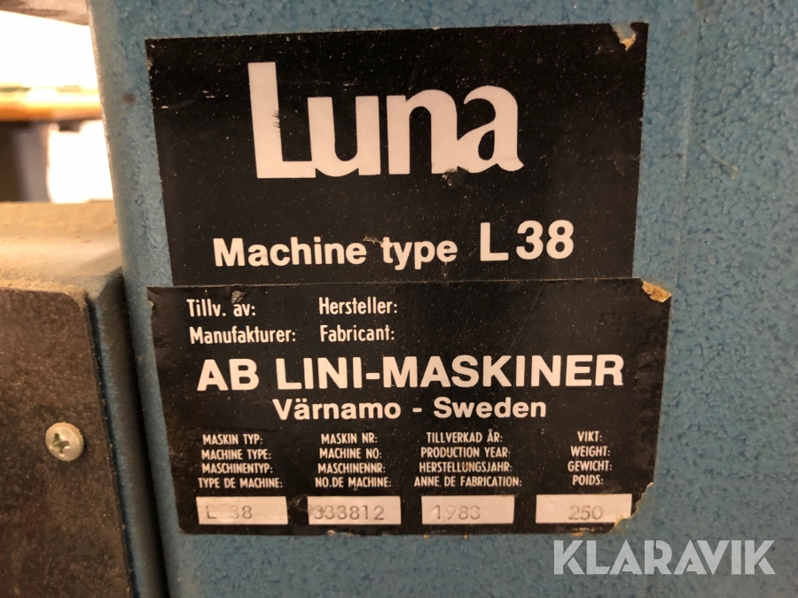 Klaravik Auktioner | Plan / Rikthyvel Luna L38