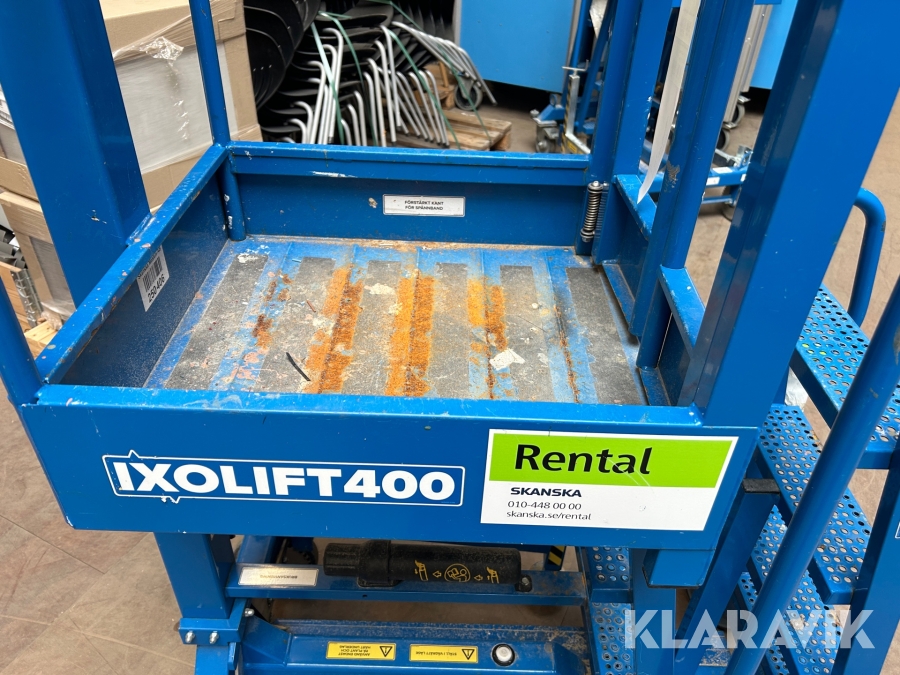 Pelarlift Ixolift 400 WS, Göteborg, Klaravik auktioner