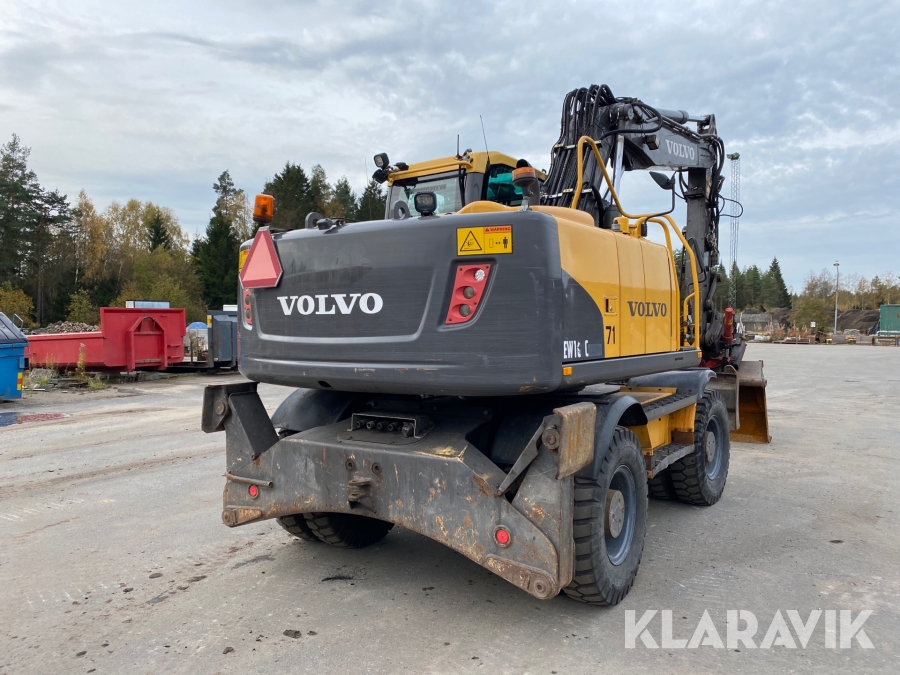 Hjulgrävare Volvo EW160C, Gislaved, Klaravik auktioner