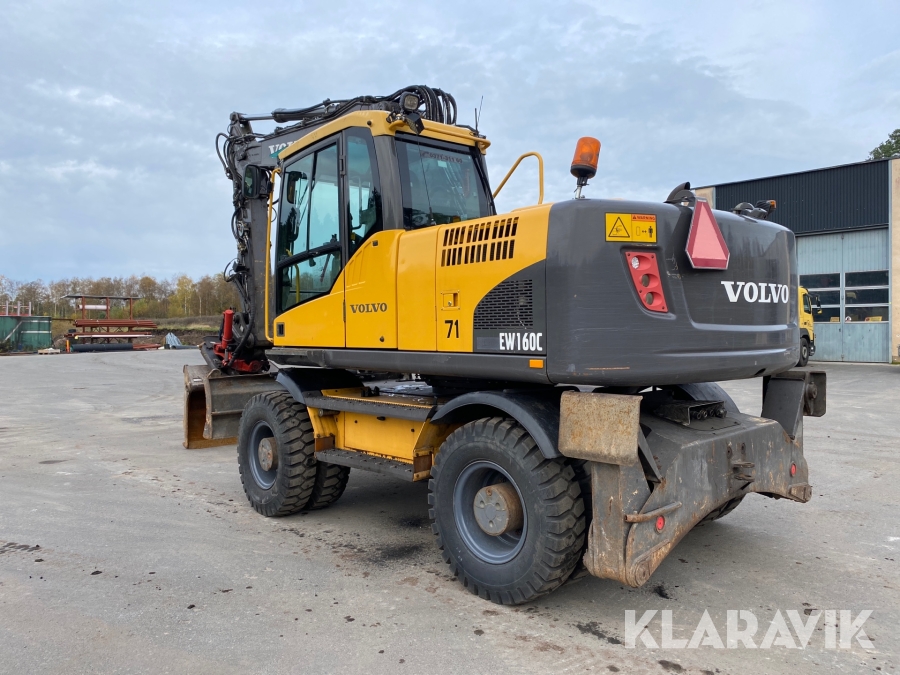 Hjulgrävare Volvo EW160C, Gislaved, Klaravik auktioner