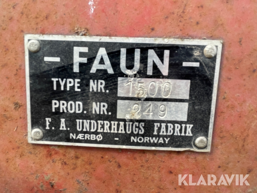Potatisupptagare Faun 1500, Tierp, Klaravik auktioner