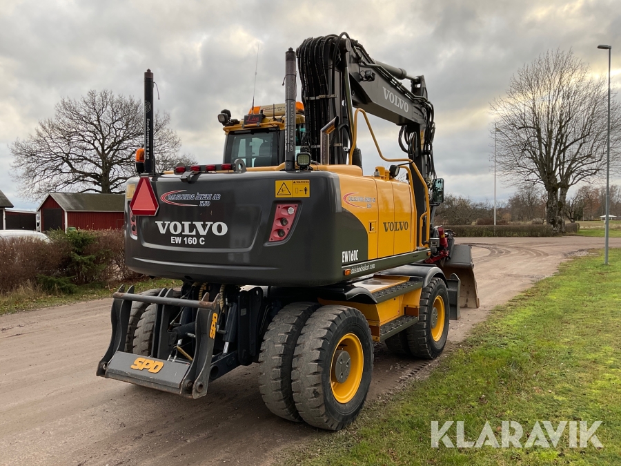 Hjulgrävare Volvo EW160C, Hjo, Klaravik auktioner