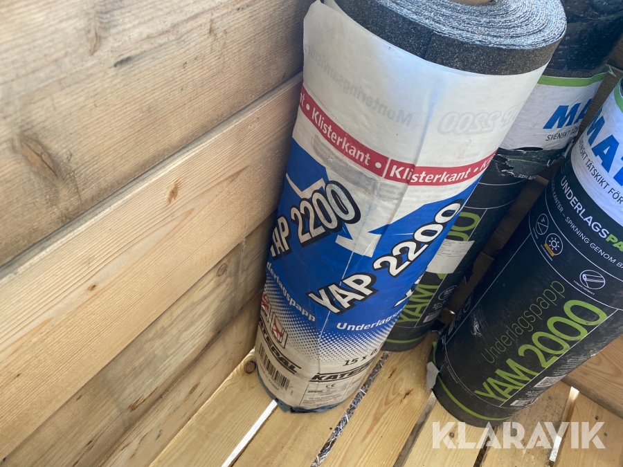 Klaravik Auktioner | Underlagspapp, syllpapp mm 2 pall