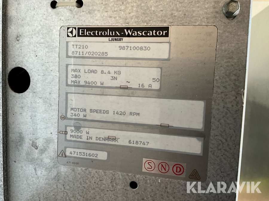Industritorktumlare Electrolux TT210, Dorotea, Klaravik aukt