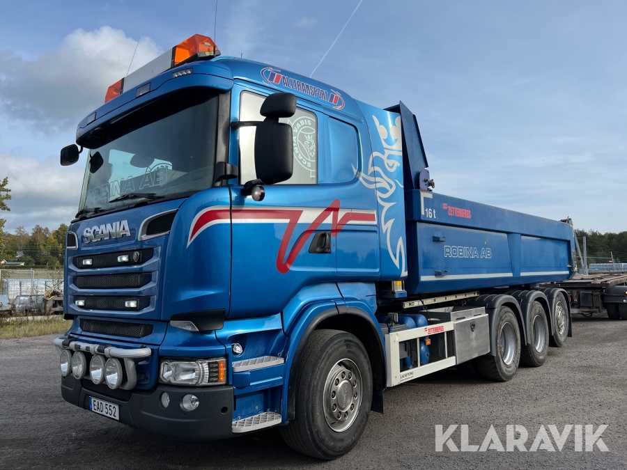 Tippbil Scania R520, Norrköping, Klaravik auktioner