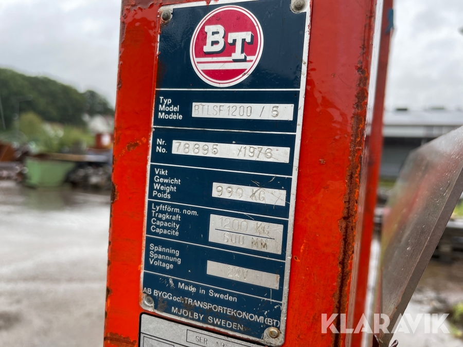 Klaravik Auktioner | Ledstaplare BT BTLSF 1200