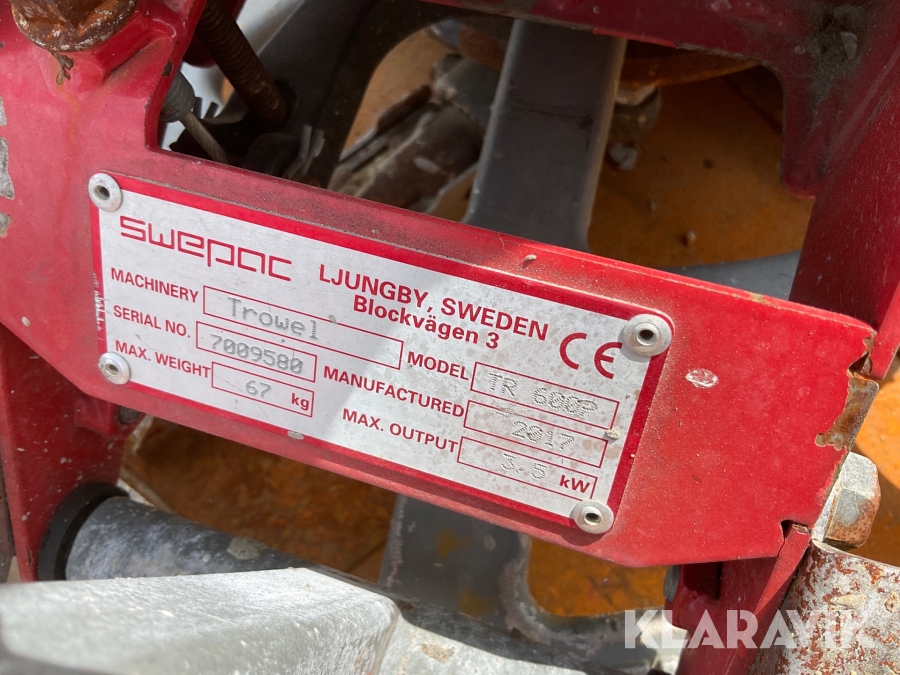 Glättare Swepac TR 600 P, Jönköping, Klaravik auktioner