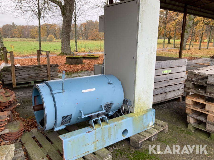 Klaravik Auktioner | Generator synkron med kontrollskåp Asea GH 315 S