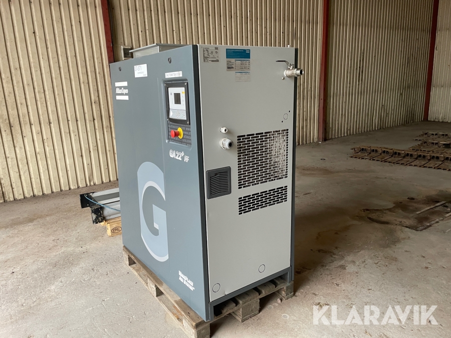 Skruvkompressor Atlas Copco GA22+FF, Kristinehamn, Klaravik