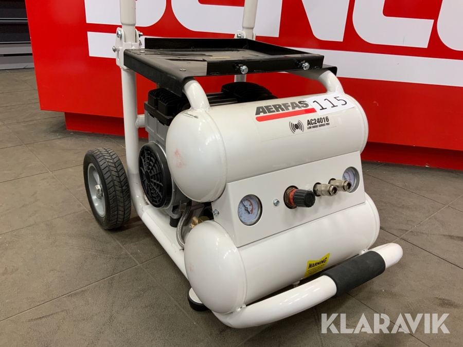 Klaravik Auktioner | Kompressor Aerfast 9 Bar AC24016, Oljefri, Low Noise