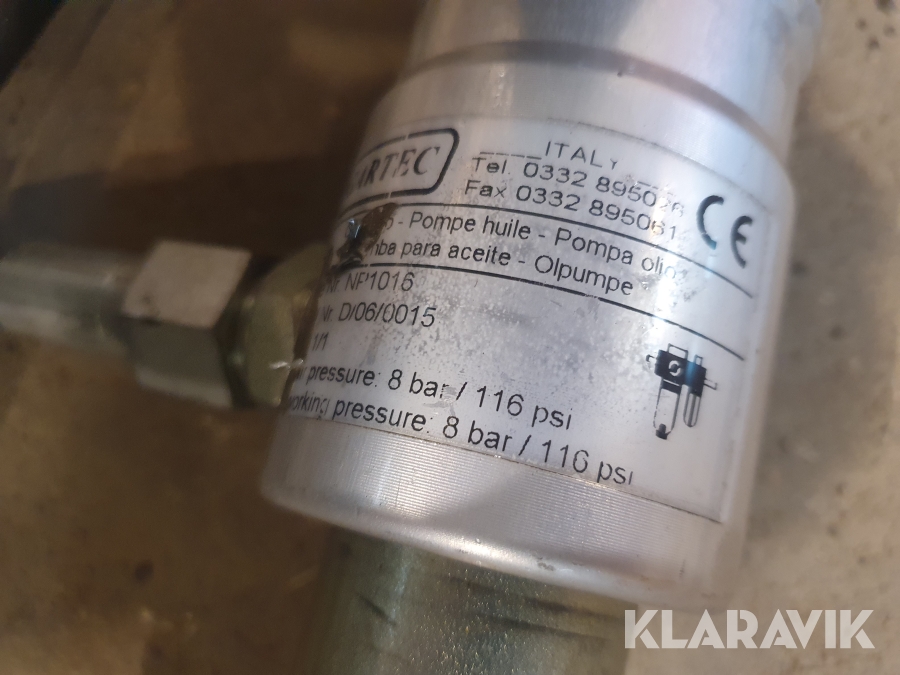 Oljepump Gartec Tryckluftsdriven, Karlstad, Klaravik auktion